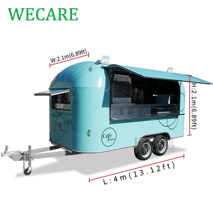 Wecare Food Caravan Carts And Mobile Kitchen Concession Food Trailer ...