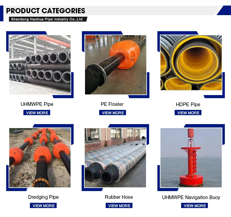 18' Hdpe Pipe With Flange Connections Dredge Pipe Floats For Slurry ...