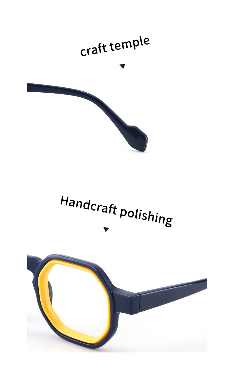 Luxury Polarized Colorful Double Rims Acetate Eyewear Rectangle Eye ...