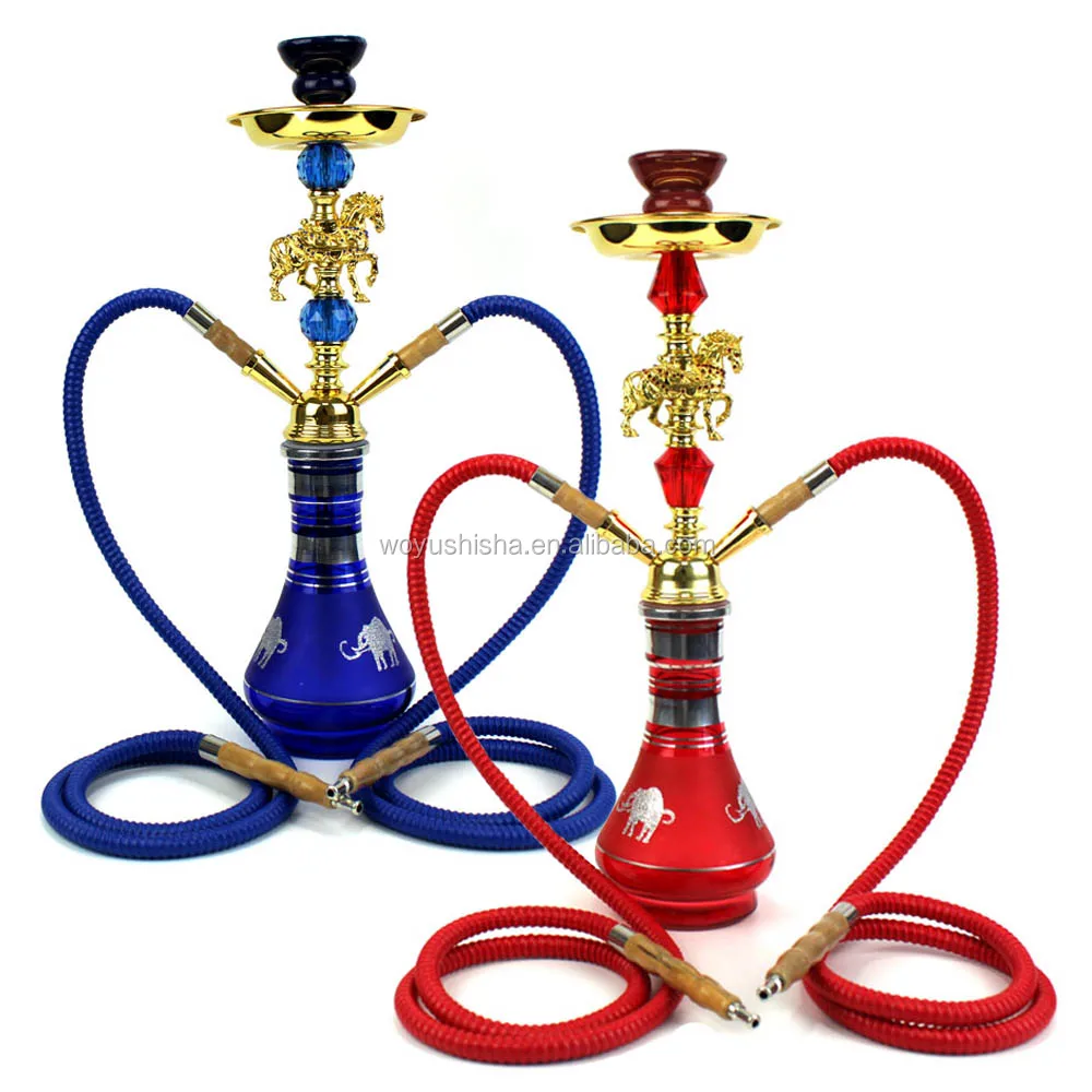 Sheesha Horse Smoking Set Bar Hokkah 2 Hoses Hubbly Bubbly Chicha Iron ...