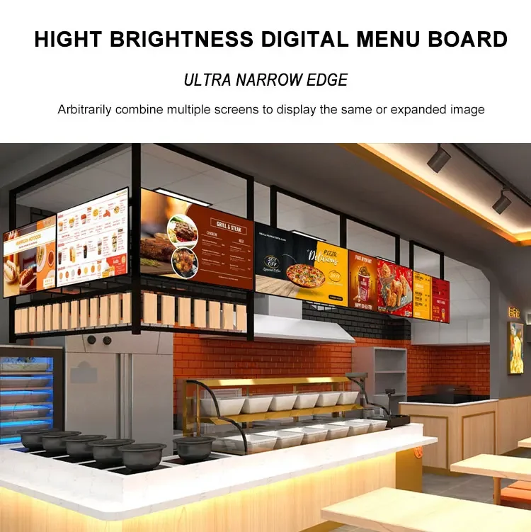32-Inch Digital Menu Board for Restaurant & Retail Digital Display - OEM