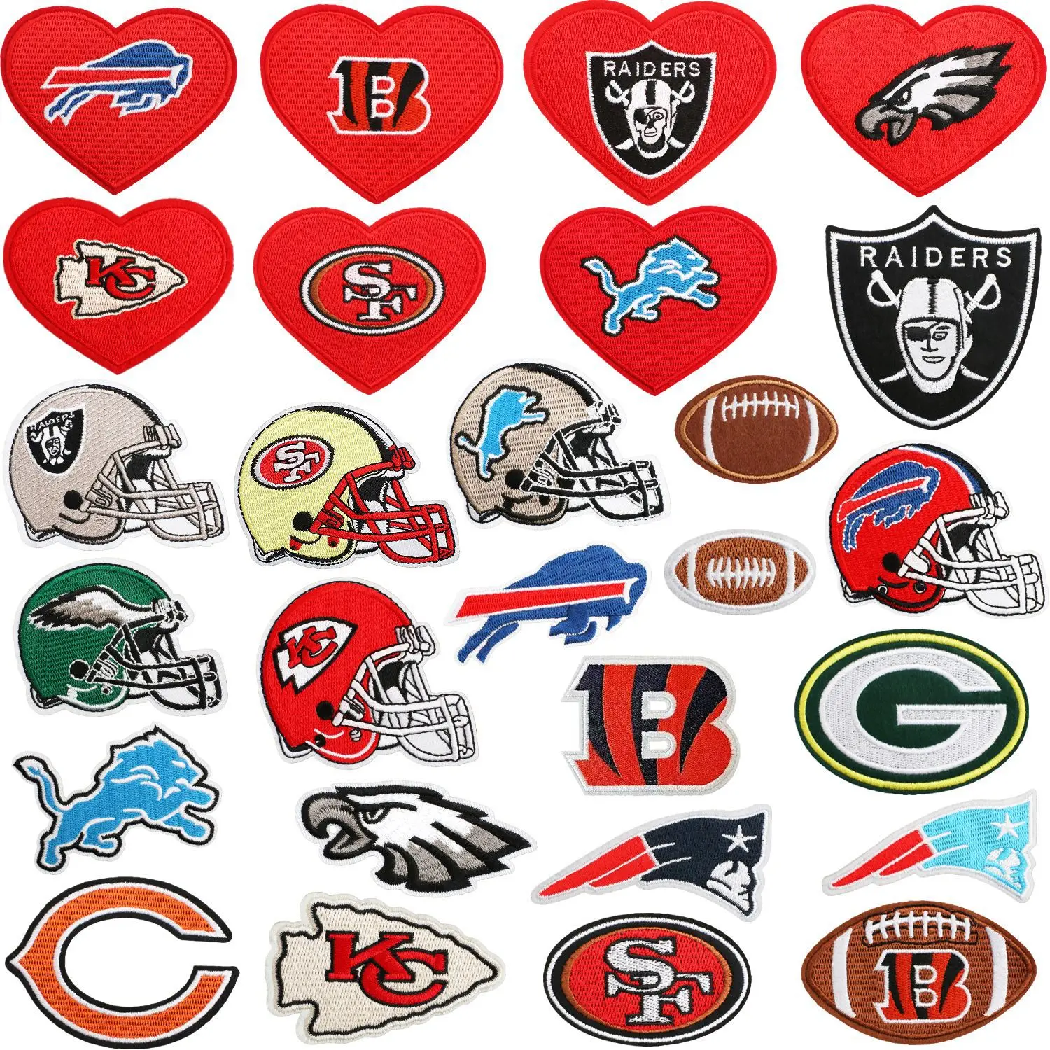 NFL Uniform Patches - Custom Embroidery for DIY Projects