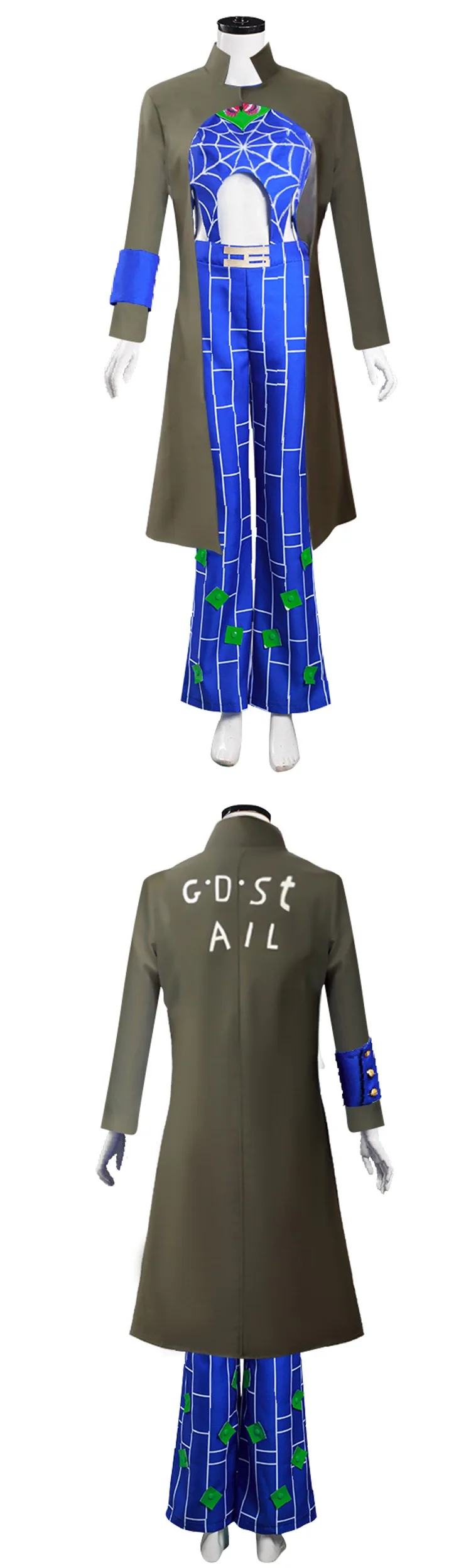 JOJO Jolyne Cujoh Bizarre Adventure Cosplay Costume HSIU Anime Cosplay ...