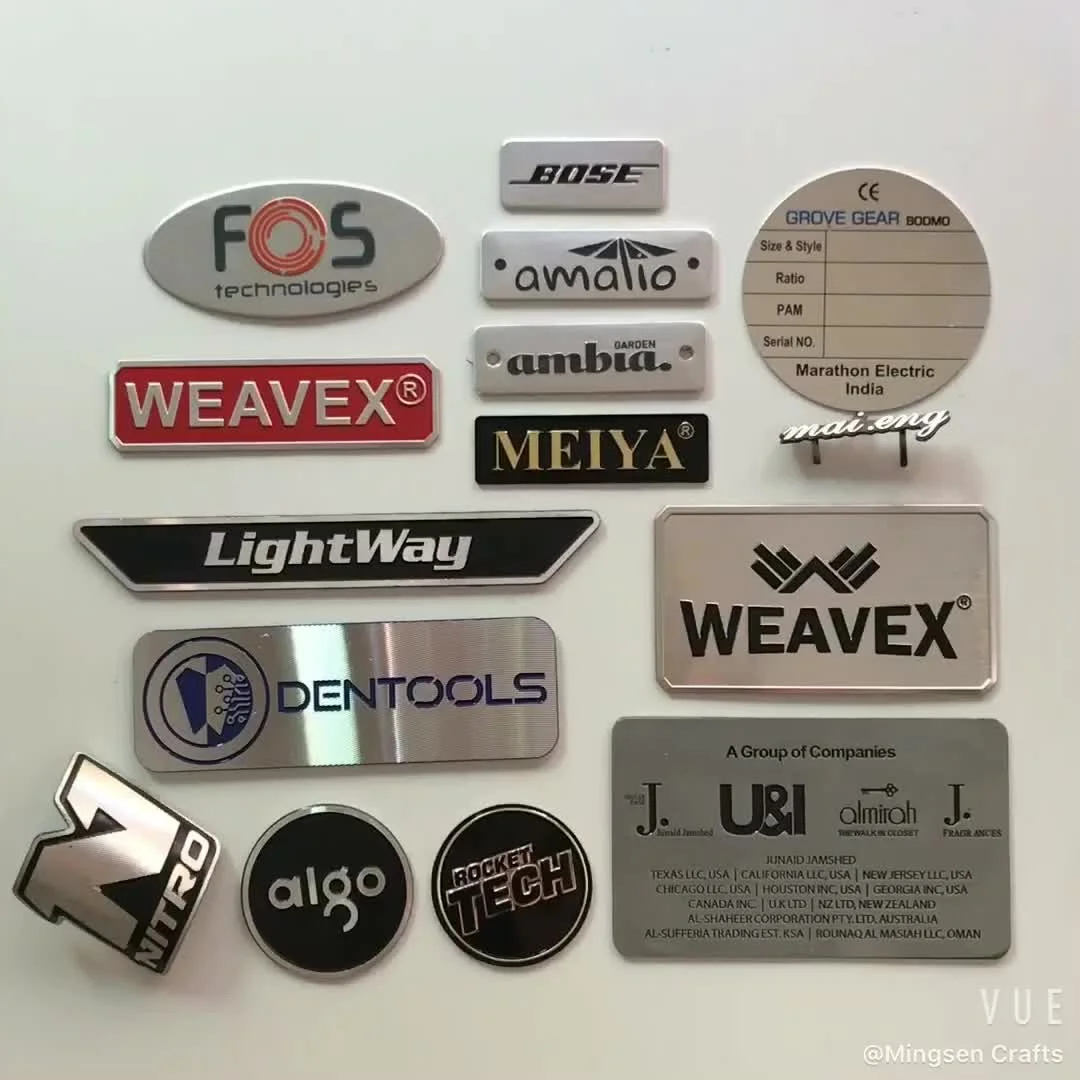 Etching Metal Nameplates Stainless Steel Aluminum Brass Metal Nameplate ...