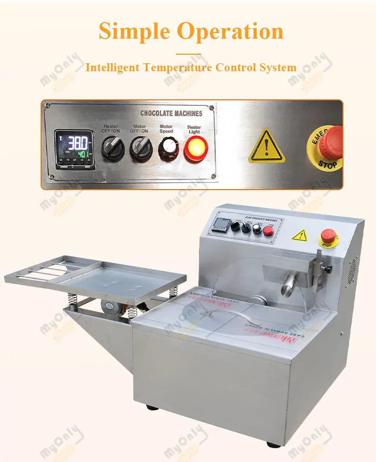 Commercial Tabletop Wheel Molding 15kg Chocolate Enrobing Table Temper ...
