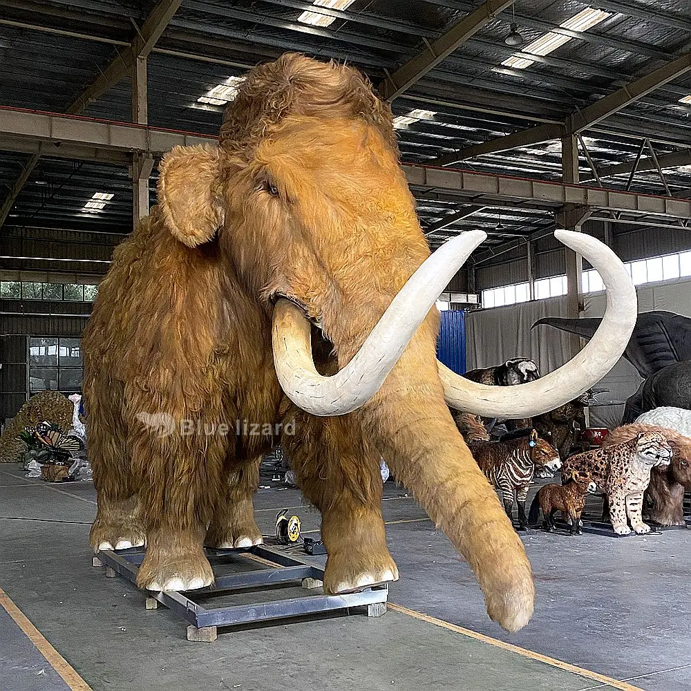 Life Size Ice Age Hairy Gigantic Animal Models Animatronic Mammoth ...