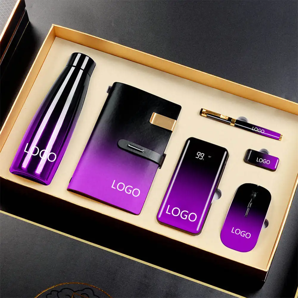Promotional Business Gift Set Luxury Gradient Ramp Gifts Notebook ...