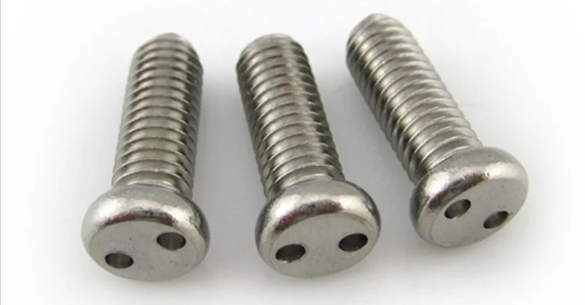 2 Hole Pig Nose Flat Head Security Anti-theft Bolt And Screws Tamper ...
