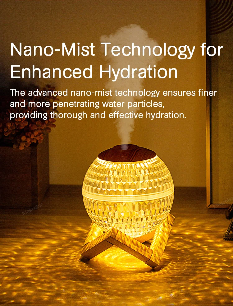 Crystal Ball Humidifier 350ML - Ultrasonic Colorful Light