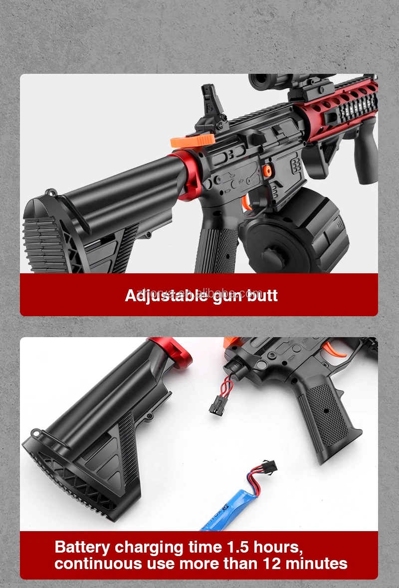 Zhorya M4a1 M416 Electric Gel-gun Gel Baster Plaster Buster Toy Guns Water Ball Blaster Gun ...