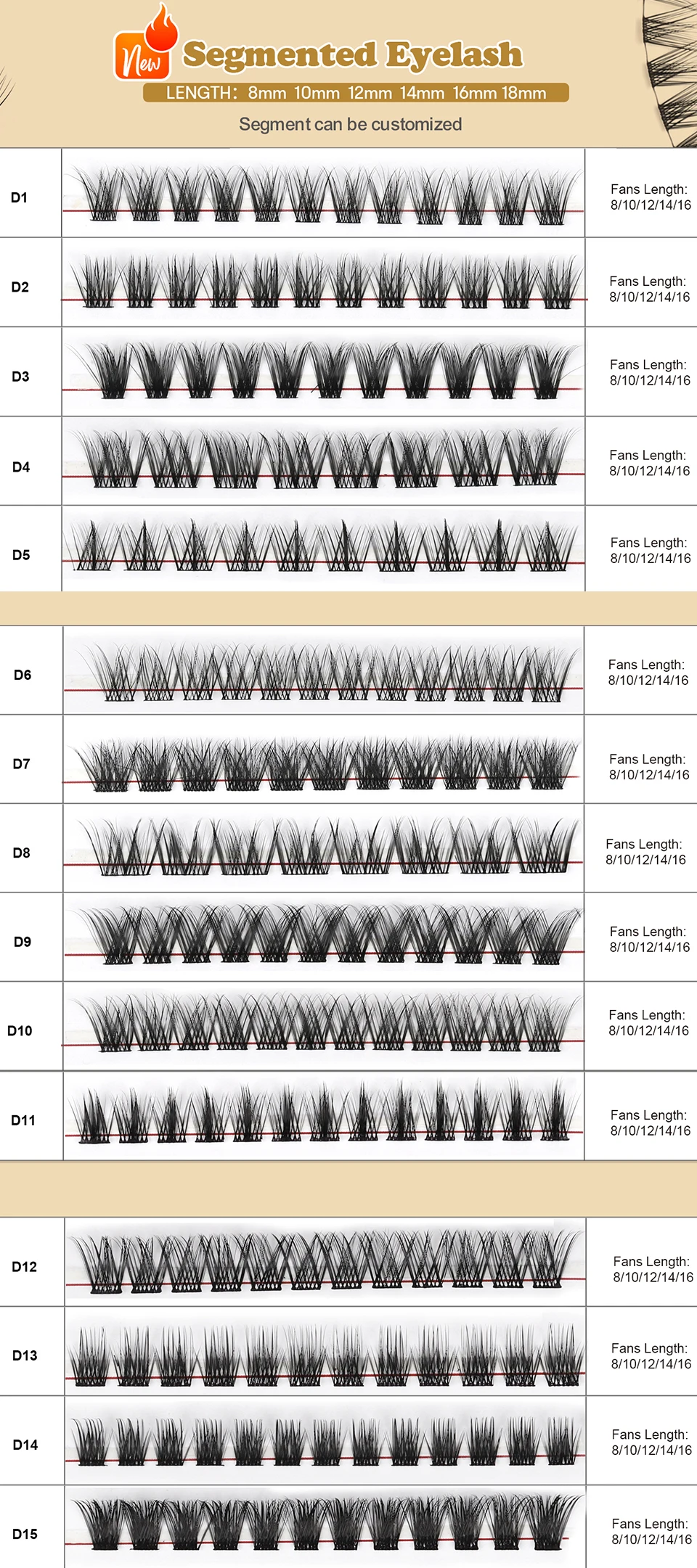 Custom Cut Lash Packaging Diy Lash Bonder Fluffy Mink Eyelash Bulk ...