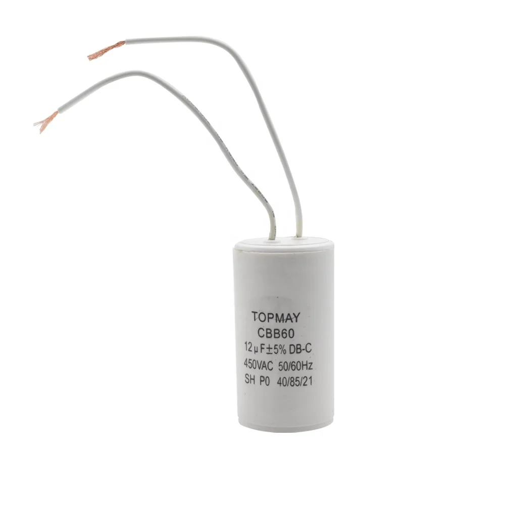 12uF 450VAC CBB60 AC Motor Capacitor Metallized Polypropylene Film ...