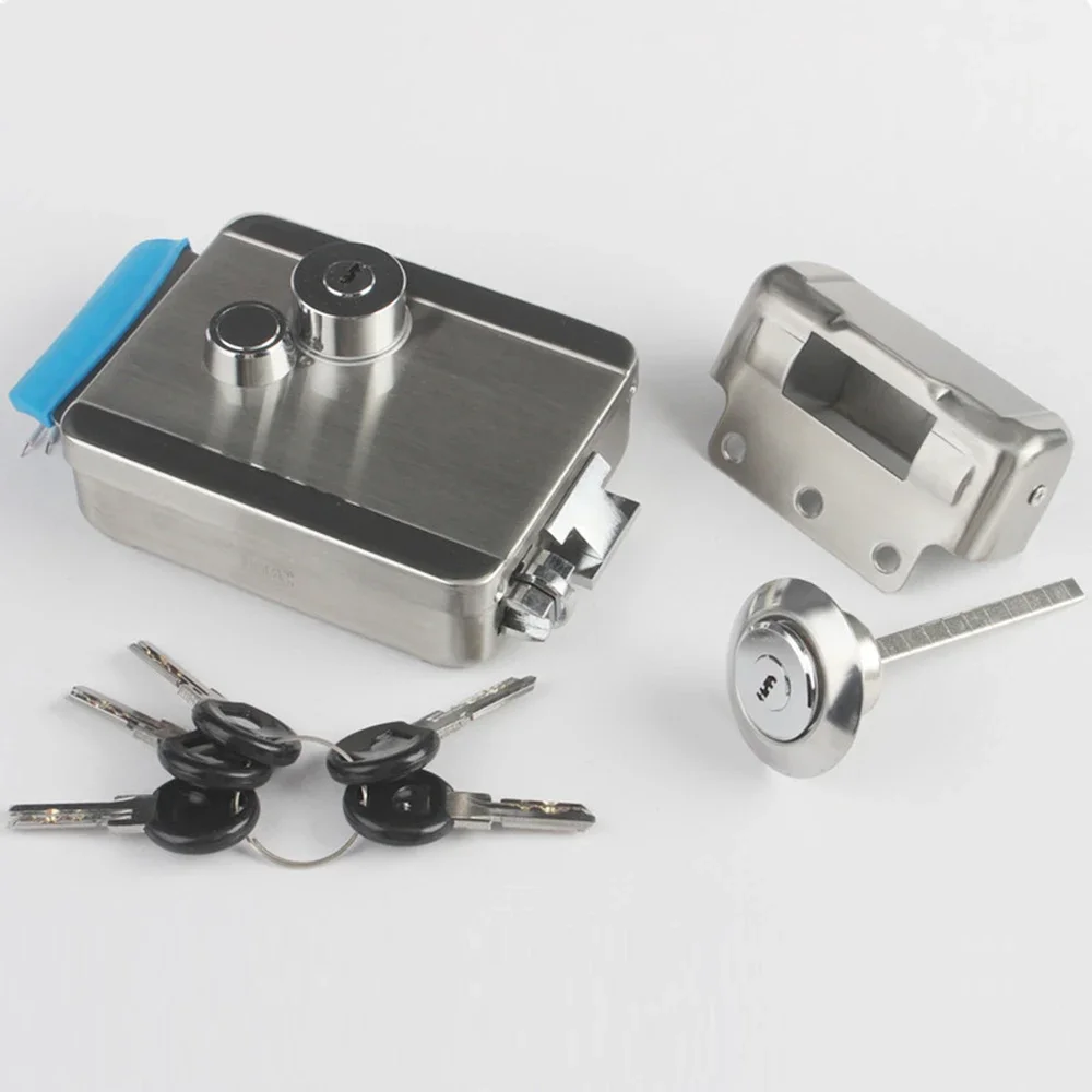 Stainless Steel DC12V Electric Rim Lock for Home Security