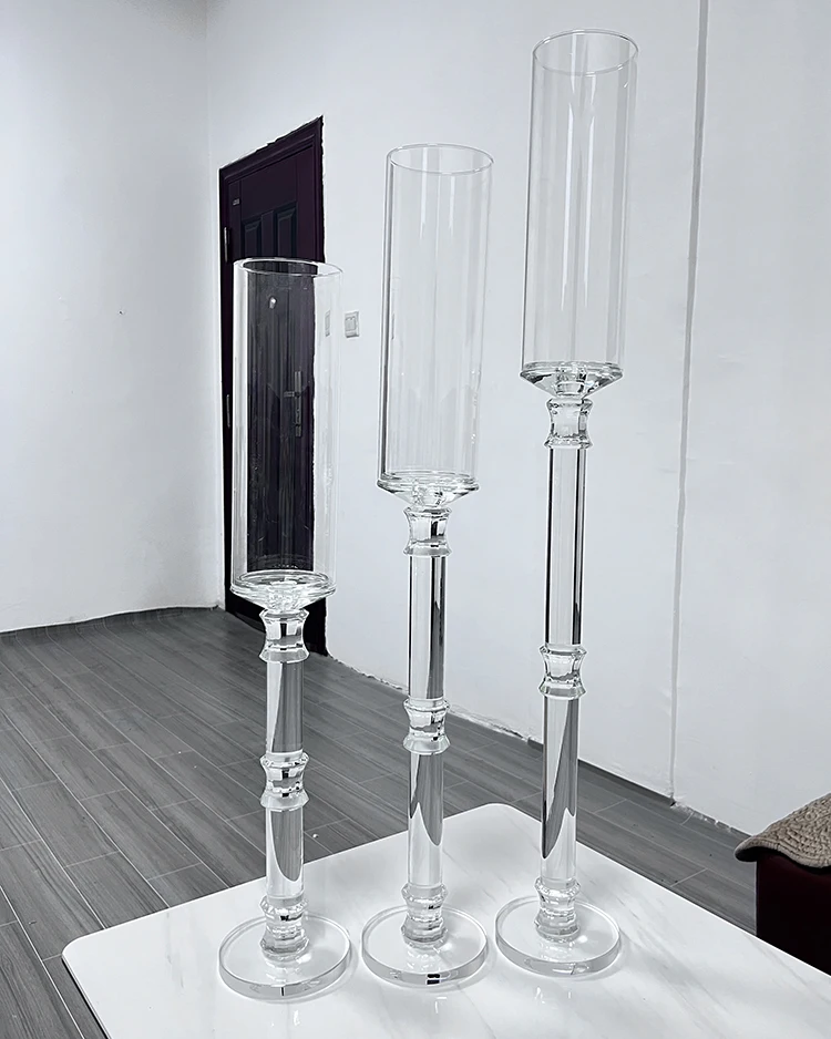 Crystal Candle Holder Set - Elegant Wedding Decorations