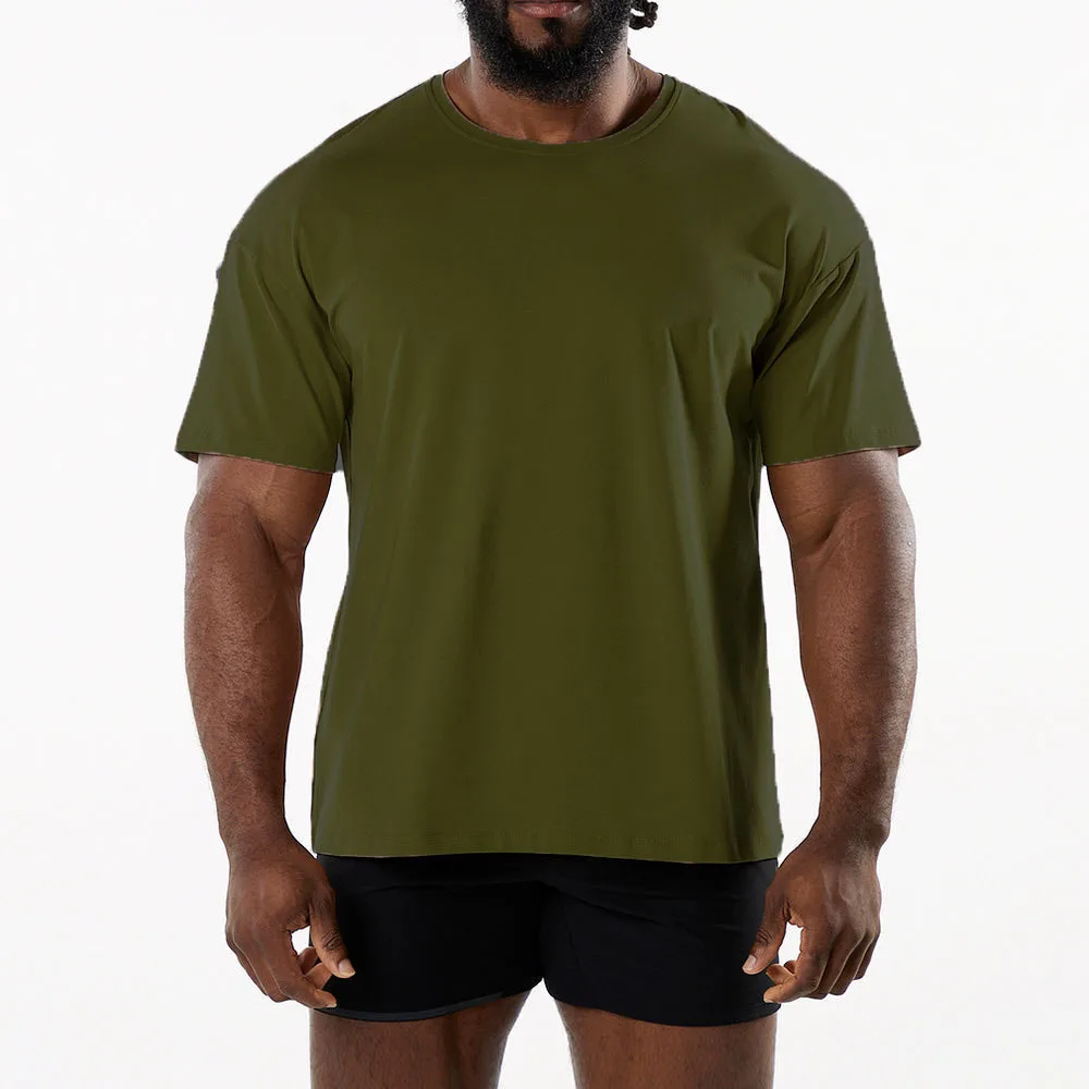 High Quality Workout Athletic Cotton Spandex T Shirt Custom Gym 95 ...