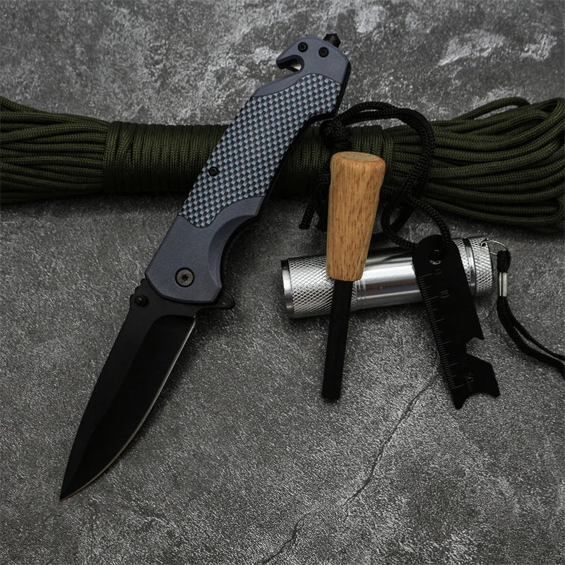 High Quality Camping Knife Set - Flintstones Ruler Flashlight