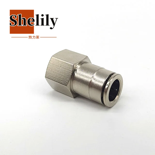 Metal PCF Pneumatic Quick Connector Air Fitting 1/4 BSP Female Thread ...
