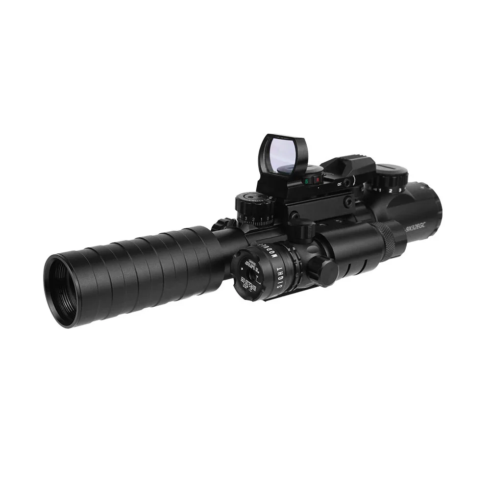 3-9X32EG Optical Rangefinder Scope with Red Green Crosshair
