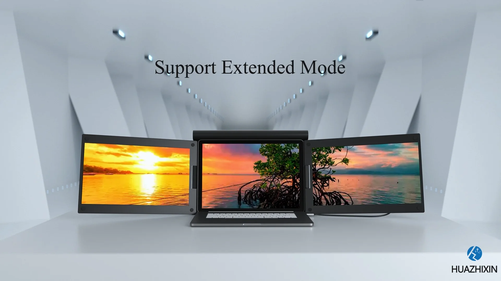 Dual Screen Display Fhd 1080p Portable Screen Monitor Handle Multi ...