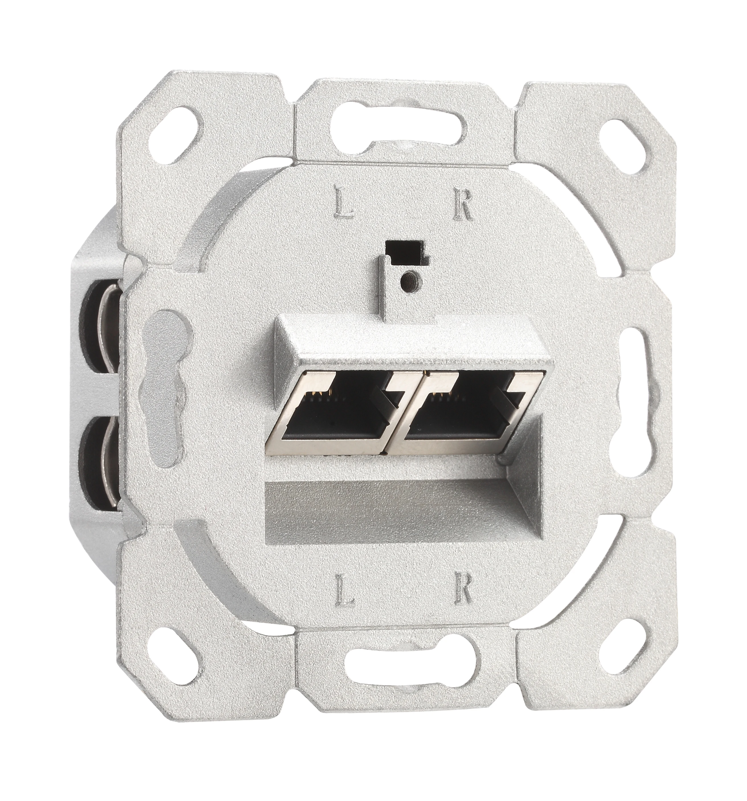 Euro network panel cat6a/cat6 Zinc alloy 45 degrees german type 80*80mm ...