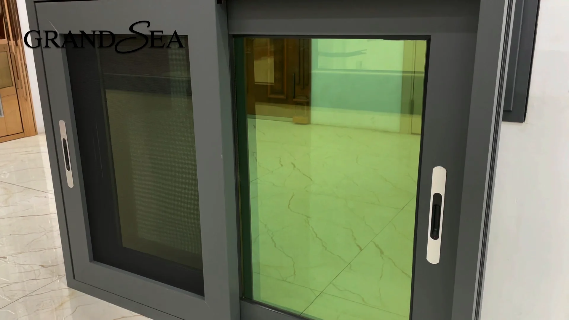 Luxury High-end Design Hot Style Sliding Curved Windows Simple Design ...