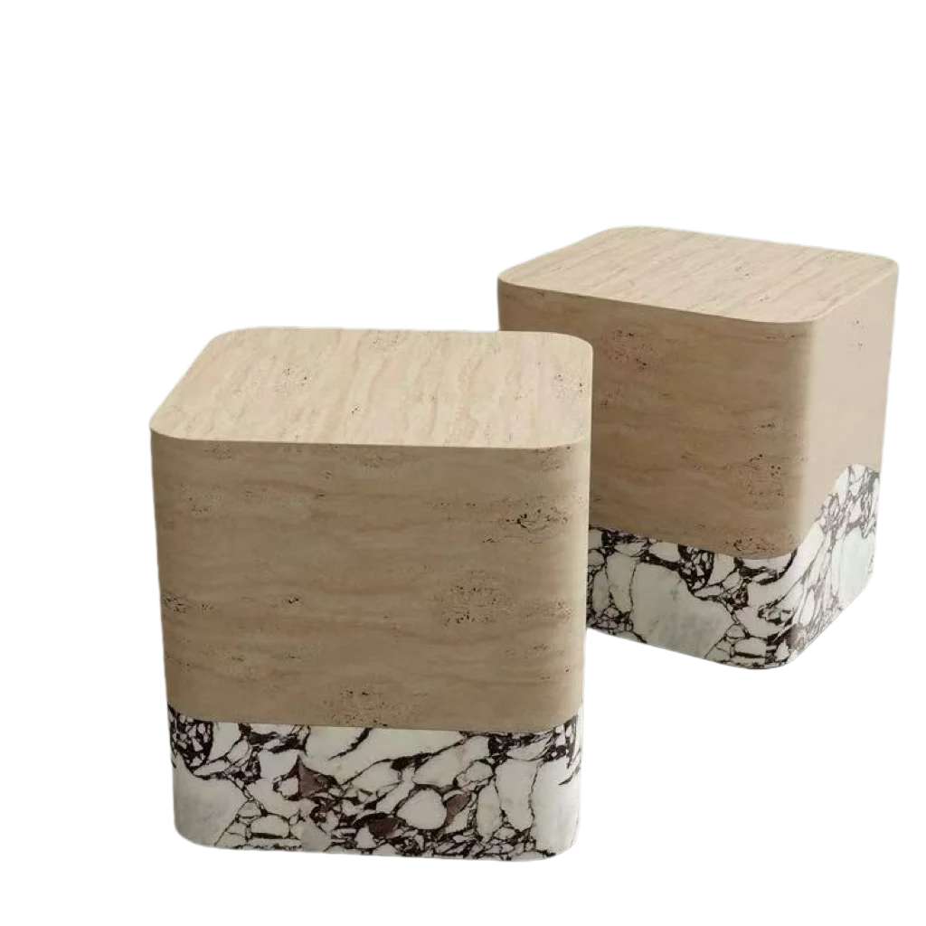 Modern Beige Travertine Octopus Base Coffee Table Natural Stone Center ...