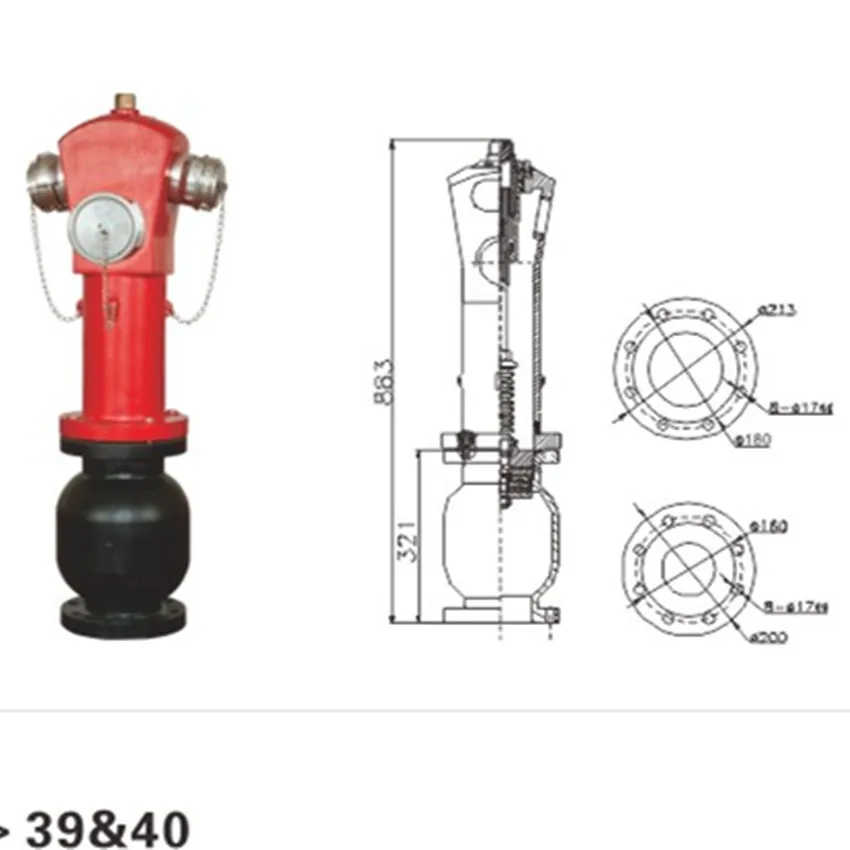 3 Way 4" Fire Hydrant Cap with Chains - Durable & Reliable