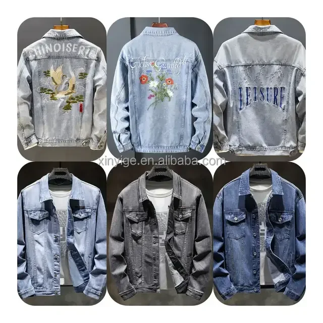 Custom Men Clothing Fashion Denim Jacket For Men Stylish Coats Zip Up ...