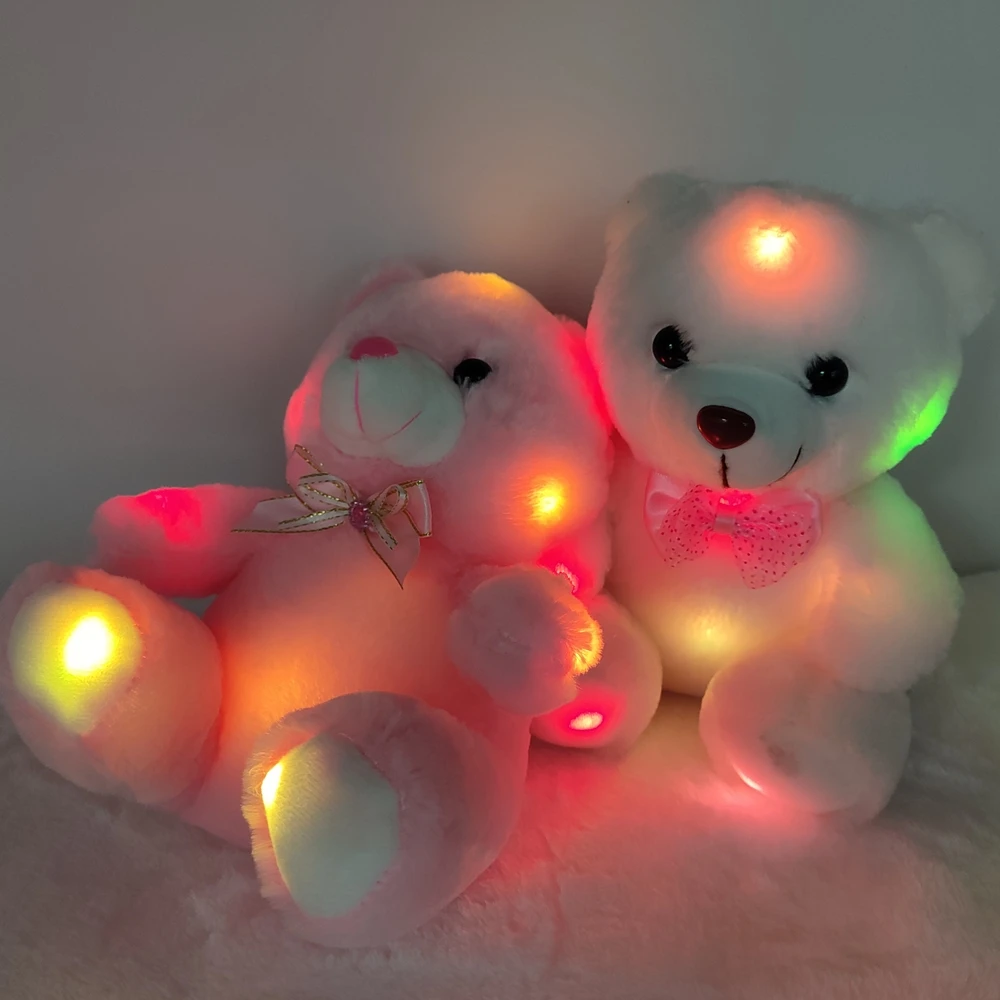 Wholesale Valentines Day Colorful Glowing Teddy Bear Stuffed Plush LED ...