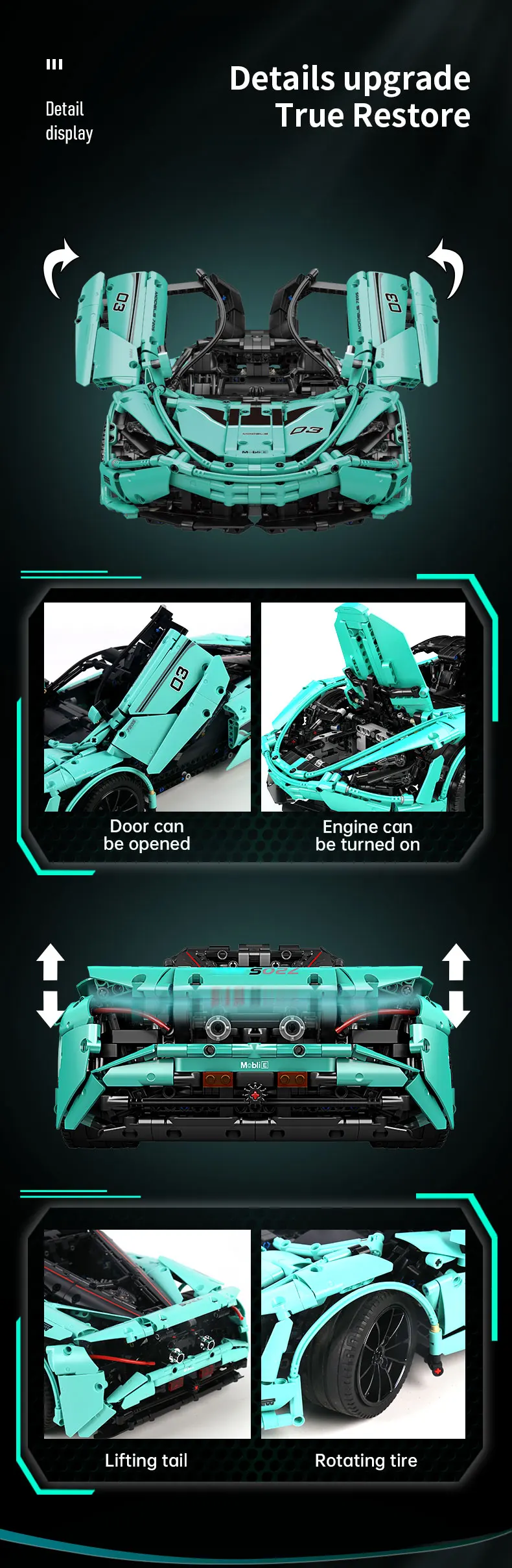 模具王13167技术遥控跑车超高速赛车模型moc-46762 Diy积木积木套装玩具 - Buy 模具王13167技术运动车,积木超高速赛车 ...