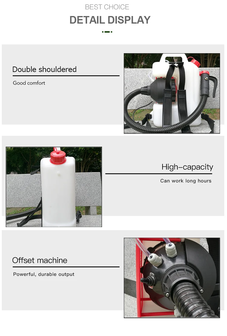 Backpack Ulv Fogger Battery 3 Gallon 10L - Intelligent Disinfectant