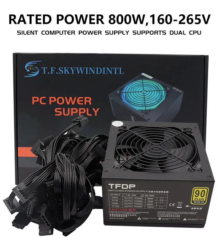 High Quality 800w Atx Pc Power Supplies 80 Plus Gold Psu 24pin Computer ...