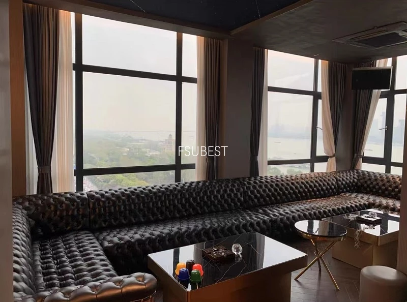 American Loft Style Aviator Genuine Buff Leather Classic Luxury Sofa ...