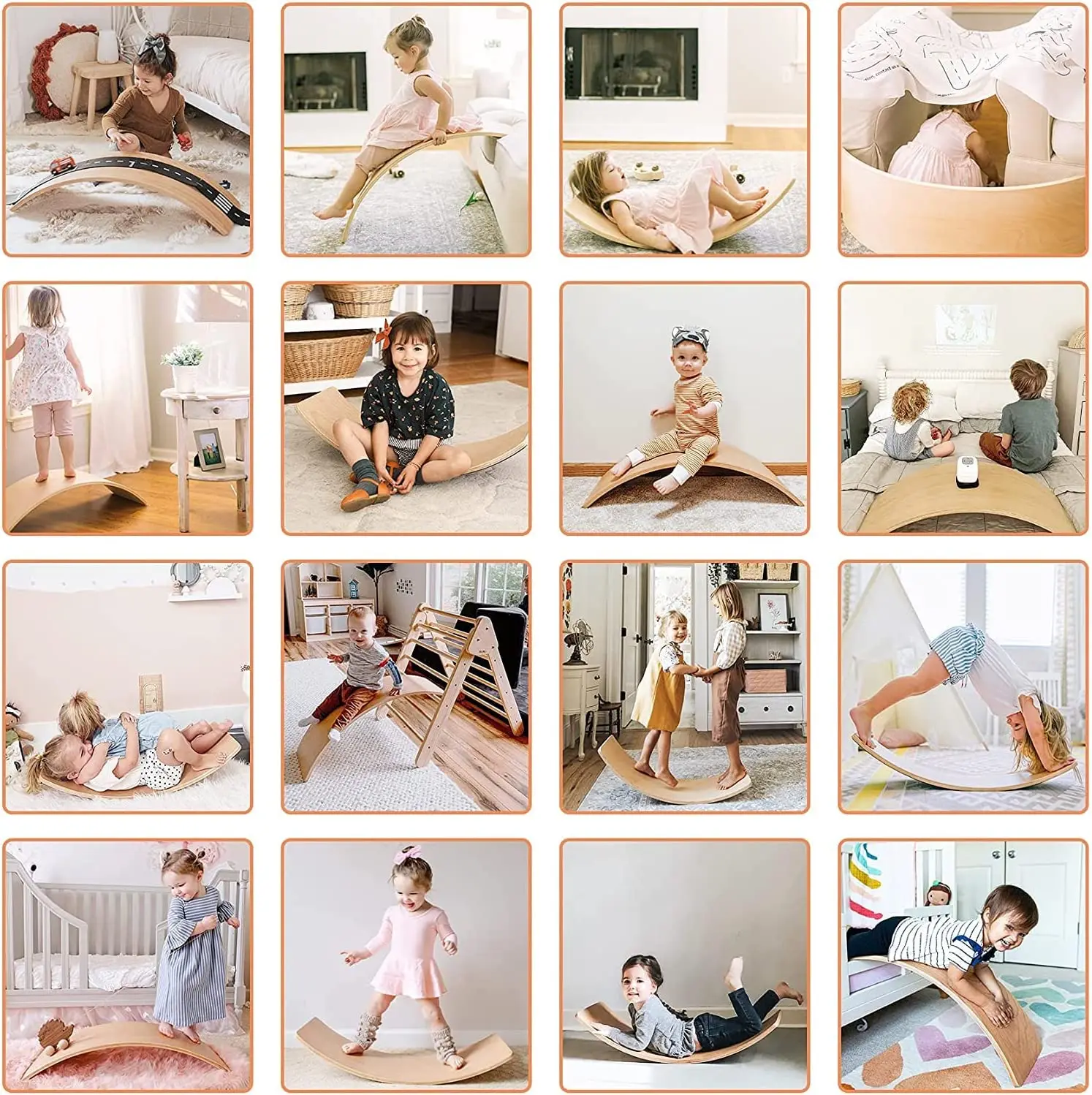 LM KIDS Wooden Wobble Board - Balance & Fitness Fun