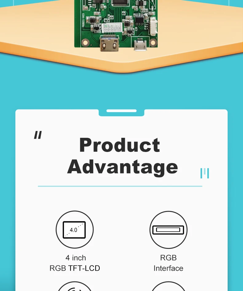 LCD 4 Inch Mipi Display 720x720 IPS - Wisecoco TFT Panel