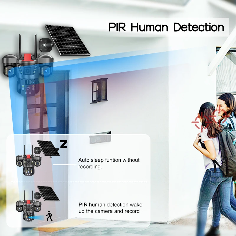 V380 Pro Solar Powered Outdoor IP Camera - Security & Convenience