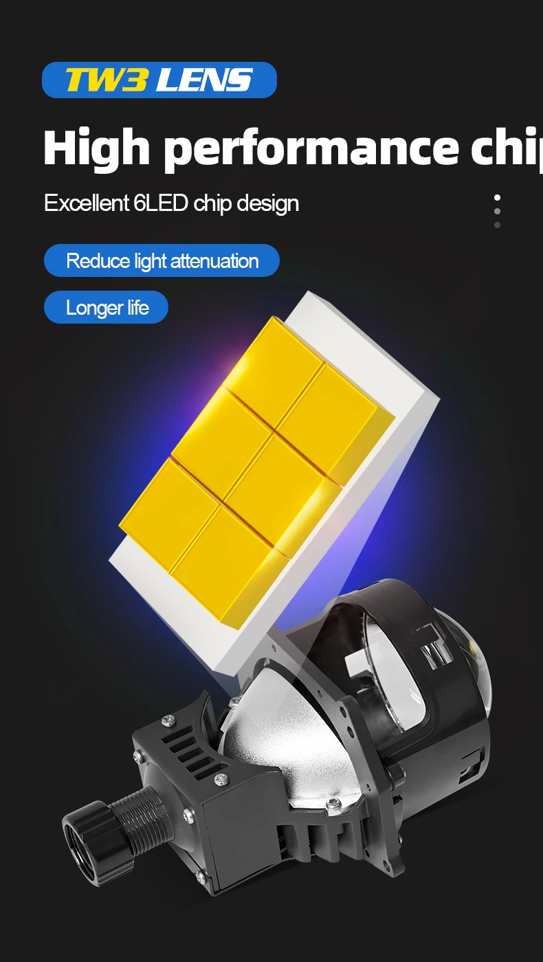 Factory Bi Led Lens 3 Inch 55w Car Motorcycle Led Headlight Lens ...