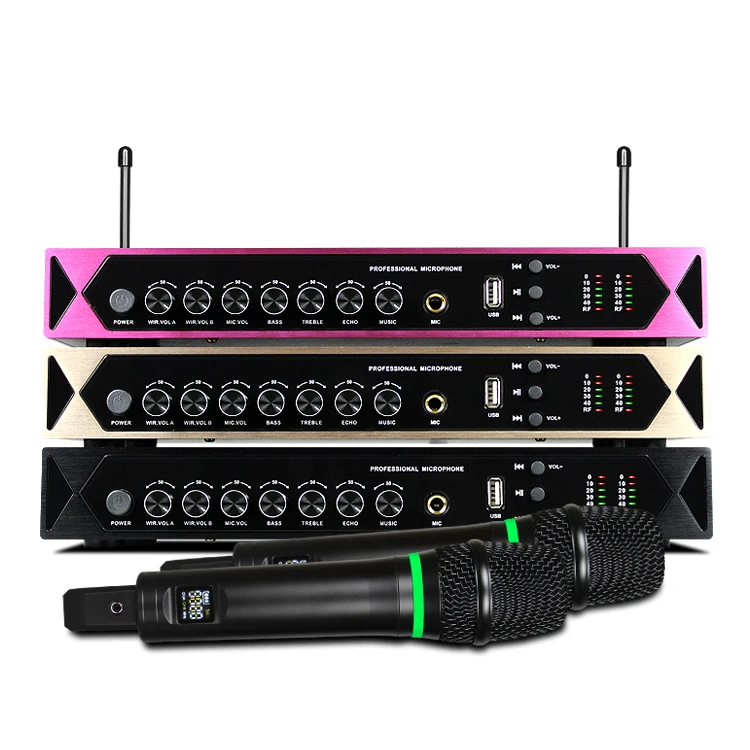 K7 Uhf Bt Wireless Microphone System Echo Microphone Home Theater Audio Receiver Dvd Hi-fi ...