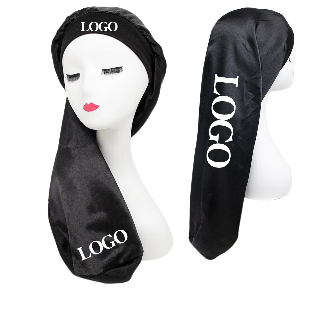 Factory Selling Reversible Bonnets Edge Wrap Custom Logo Long Band ...