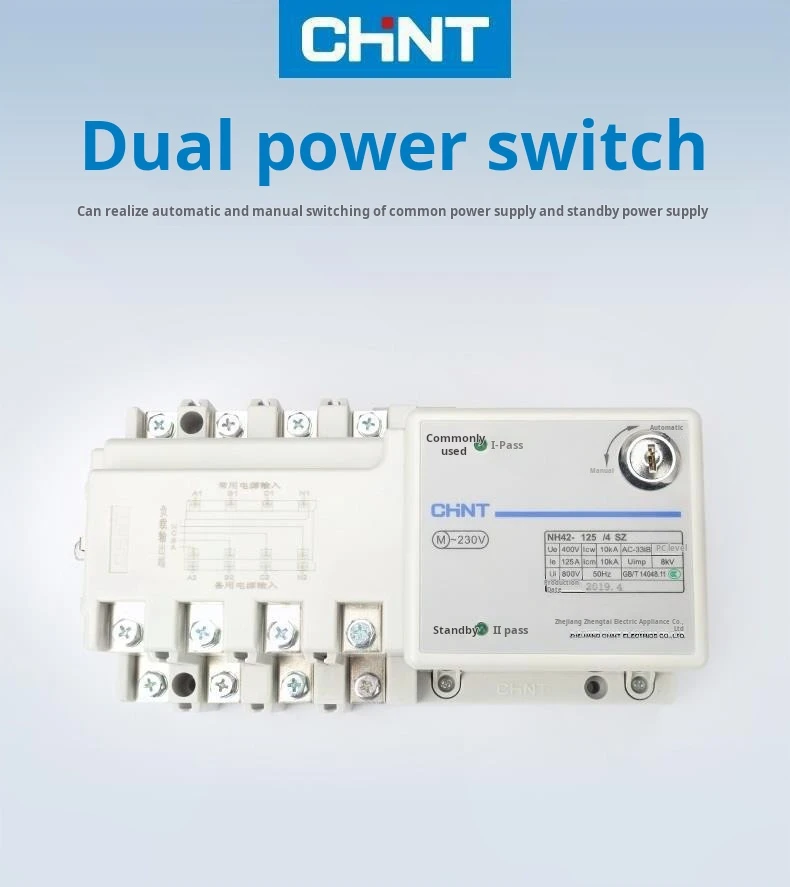 Chint Automatic Transfer Switching Pc Lever 3pole 4 Pole Ats 630a Automatic Transfer Switch ...