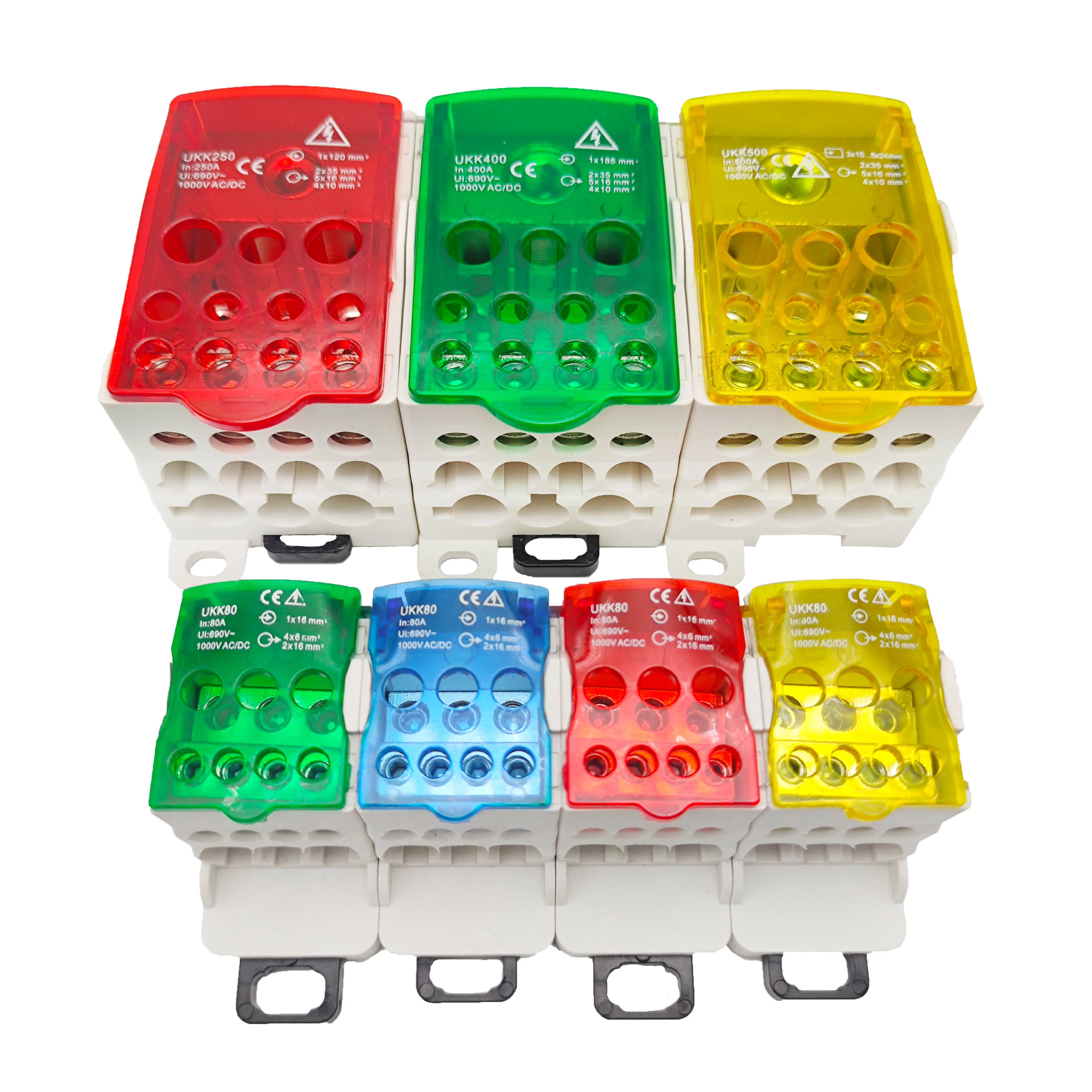 Din Rail Unipolar Junction Box Screw Panel Power Distribution Terminal ...