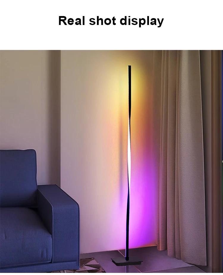 Modern Simple Creative Rgb Magic Color Floor Lamp for Bedroom Living ...