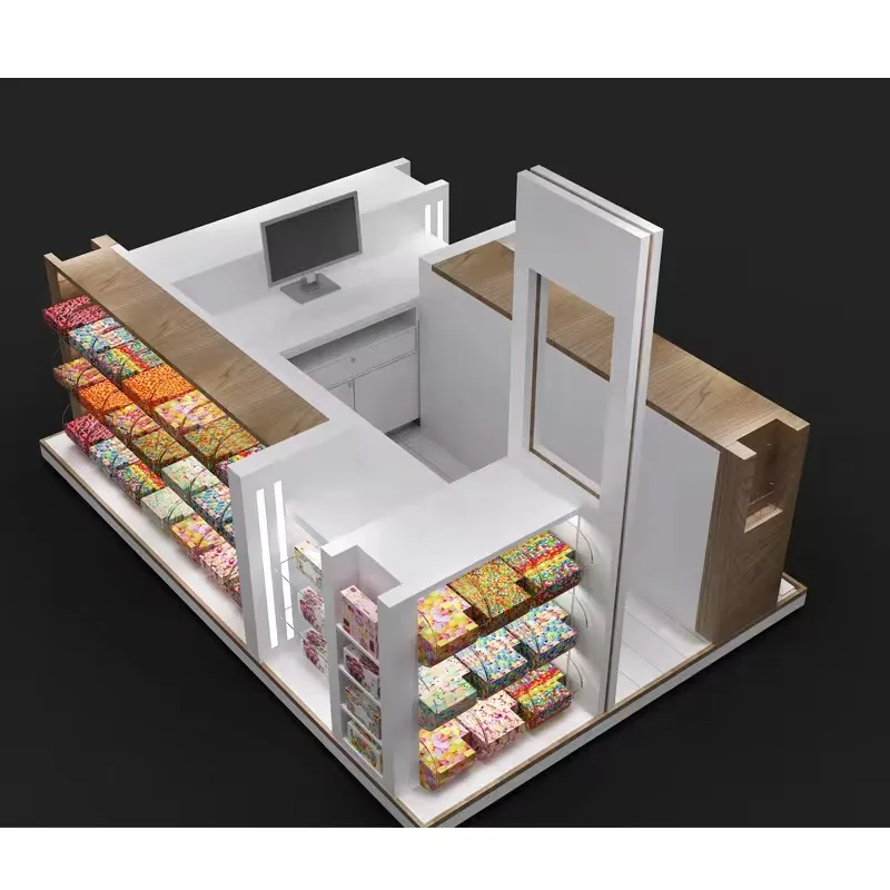 Customized Indoor Mall Kiosk Fast Food Counter Coffee Retail for ...