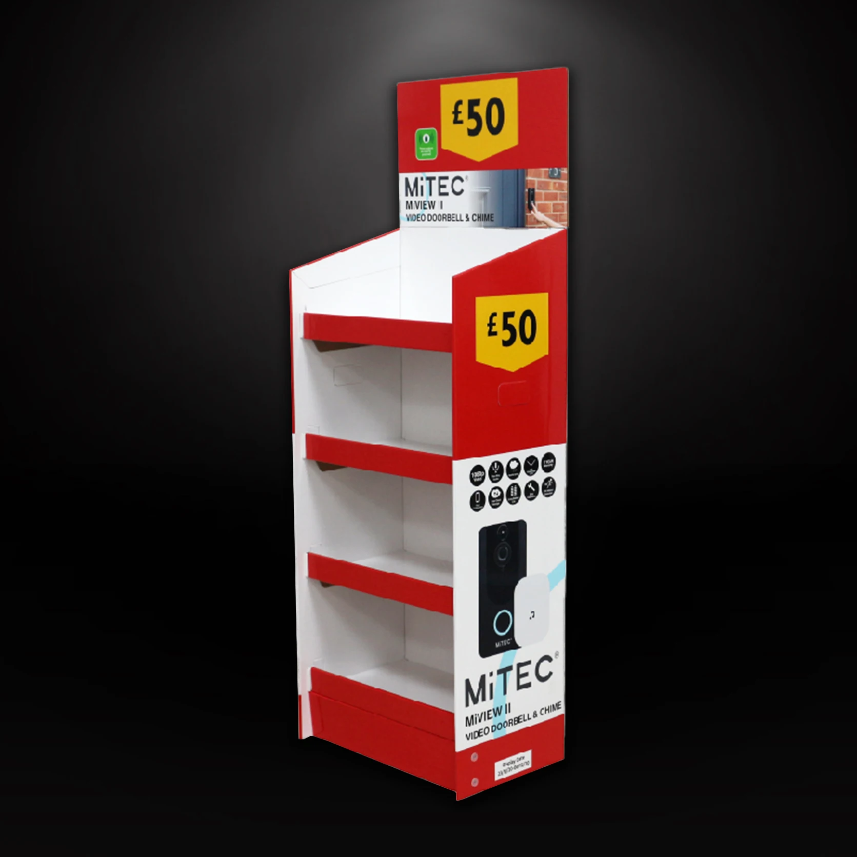 Retail Promotion Stackable Free Standing Point Of Sale Die Cut Grocery ...
