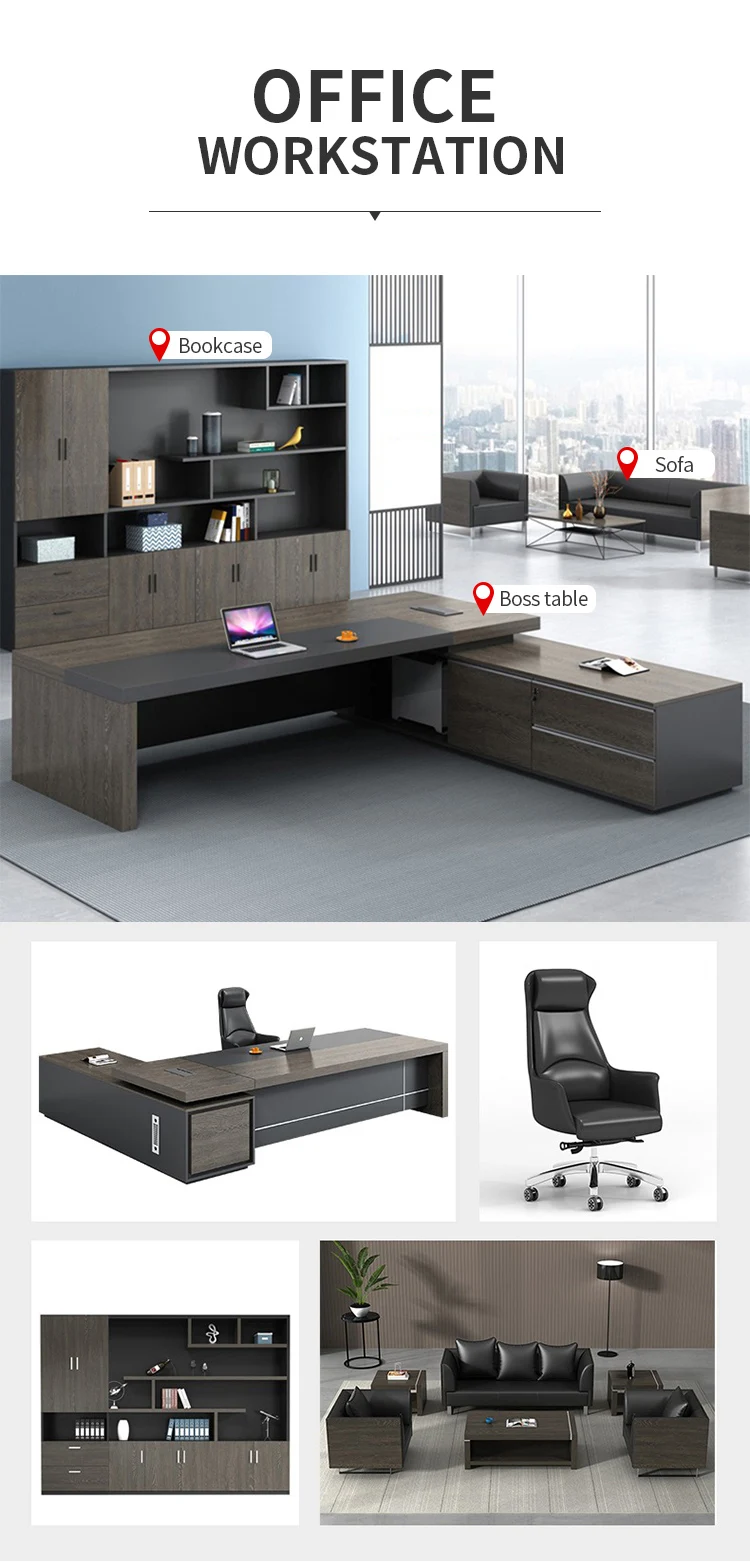 Modern Wooden Executive Desk - Boss Office Chairs & Tables