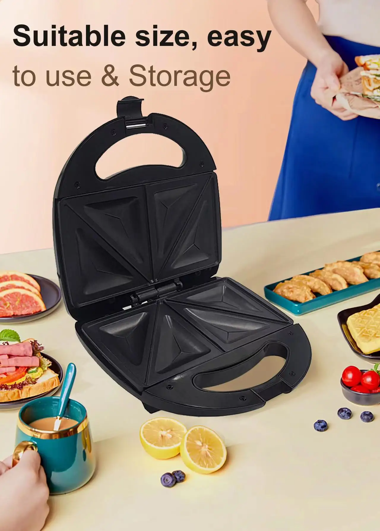 Sonifer SF-6053 Electric Triangle Toaster - 750w Non Stick