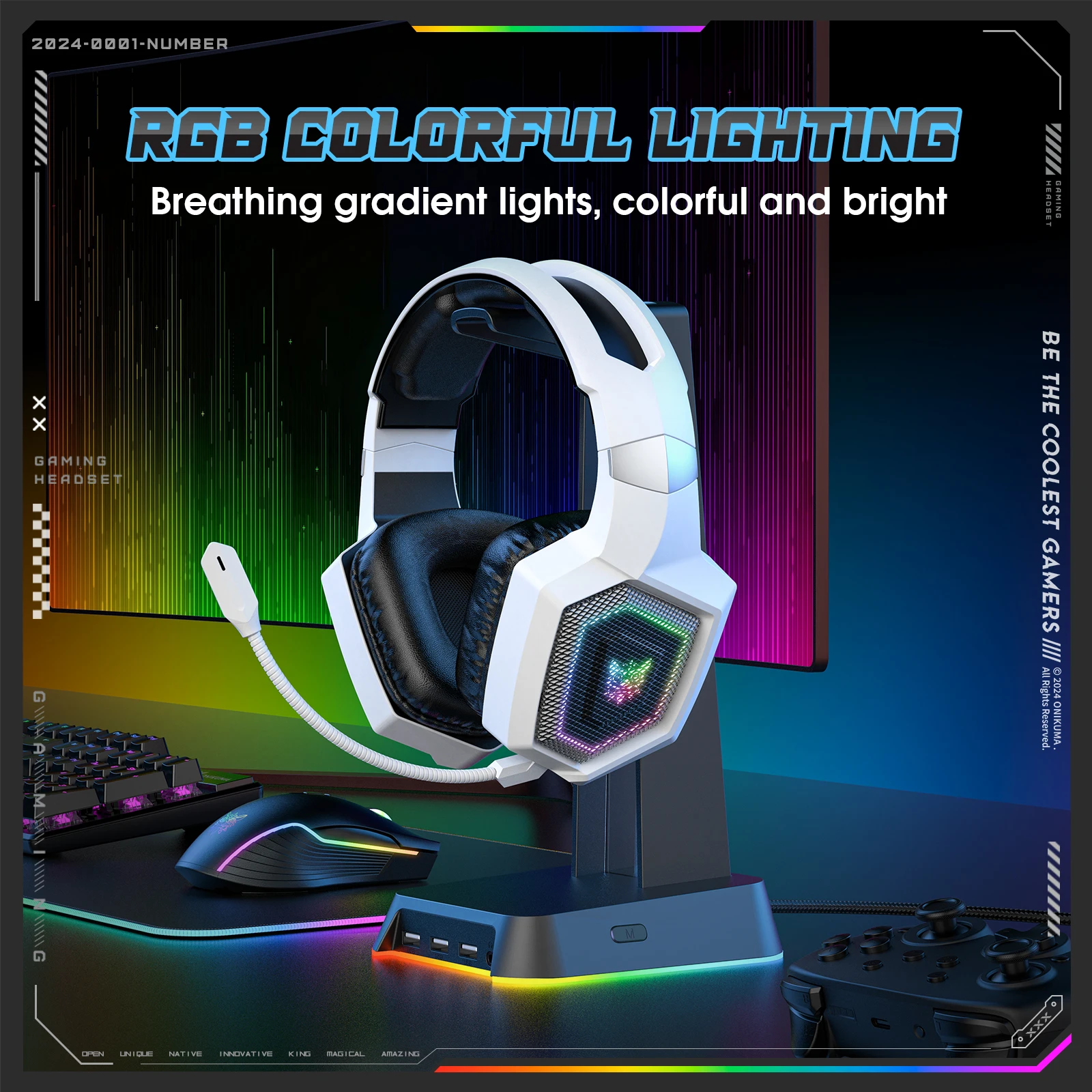 ONIKUMA GT806 Headphones - Noise Cancelling Gaming Headsets