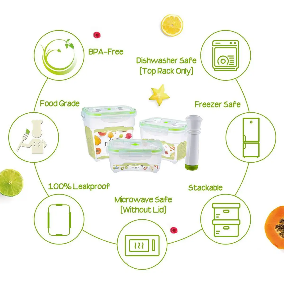 Vacuum Container Food sealed Glass Vacuum Container with Electric Pump ...