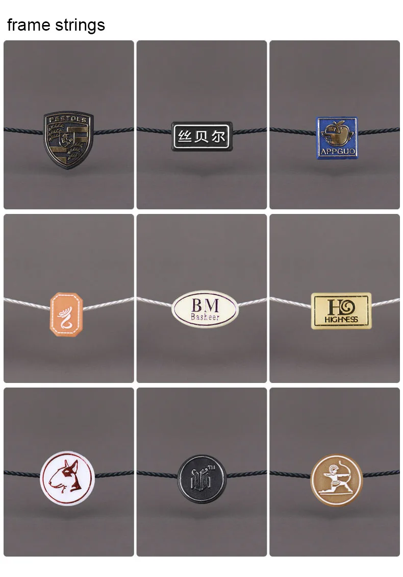 Custom Snap Label Fasteners Embossed Logo Swing Loop Hang Tags Seal ...