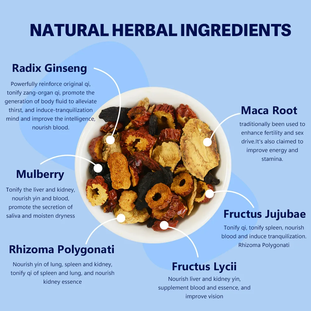 Chinaherbs Healthy Libido Male Sexual Tea Maca And Ginseng Tea Sexual High Energy Boost Male